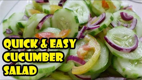 HOW TO MAKE CUCUMBER SALAD EASY CUCUMBER SALAD RECIPE Viva Recipes
