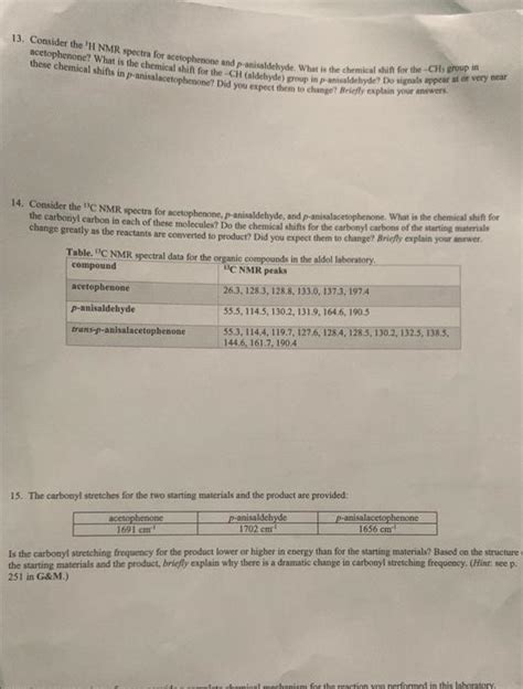 Solved 13 Consider The H Nmr Spectra For Acetophenone And