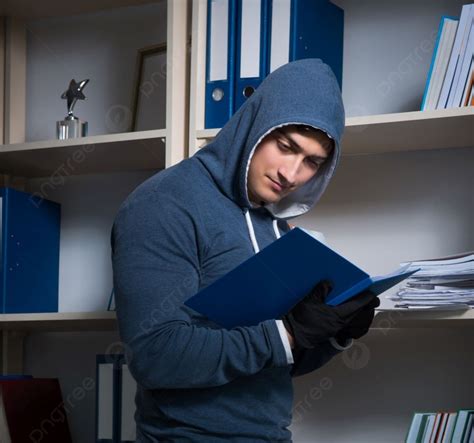 The Young Man In Industrial Espionage Concept Young Man In Industrial