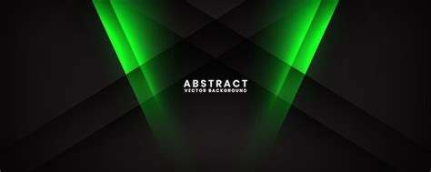 Premium Vector 3d Black Techno Abstract Background Overlap Layer On Dark Space With Green