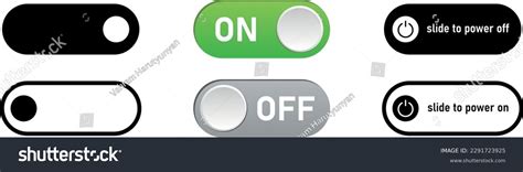 Switch Toggle Button On Off Vector Stock Vector Royalty Free