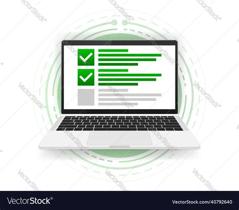 Clipboard With Checklist Window On Computer Screen