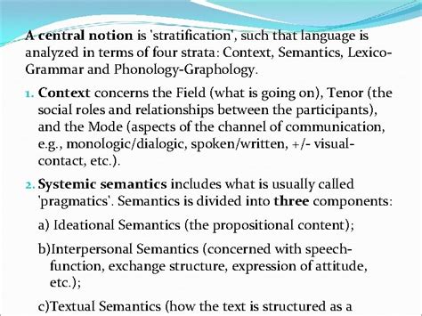 Hallidays Theory Systemic Functional Grammar Sfg Or Systemic