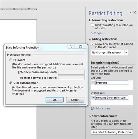 restrict editing users word 2013 microsoft community