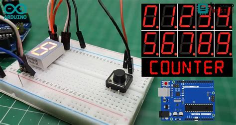 Arduino Seven Segment Display Counter Push Button Arduino