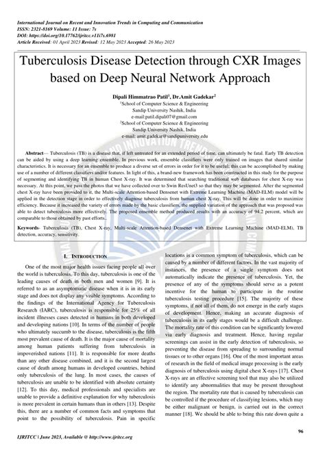 Pdf Tuberculosis Disease Detection Through Cxr Images Based On Deep Neural Network Approach
