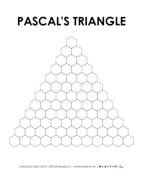 Check Out These Pdf Templates For Pascals Triangle Which Feature Both