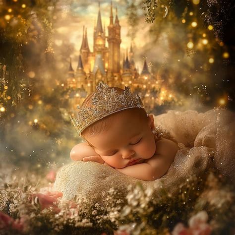Princess Newborn Theme Scenes For Digital Use Premium Ai Generated Image