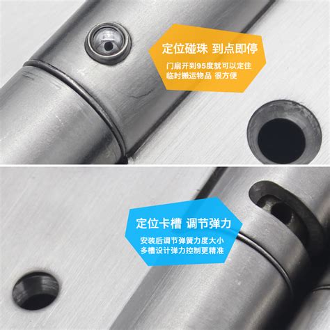不锈钢弹簧合页铰链自动关门闭门器隐形门合页回弹复位门页单片价 虎窝淘