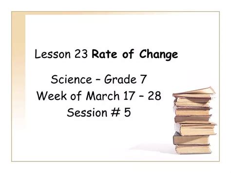 PPT Lesson 23 Rate Of Change PowerPoint Presentation Free Download ID 667324