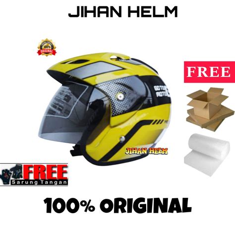Helm Dewasa Cowo Cewek Original Sni Helm Daiso Yellow Termurah Lazada