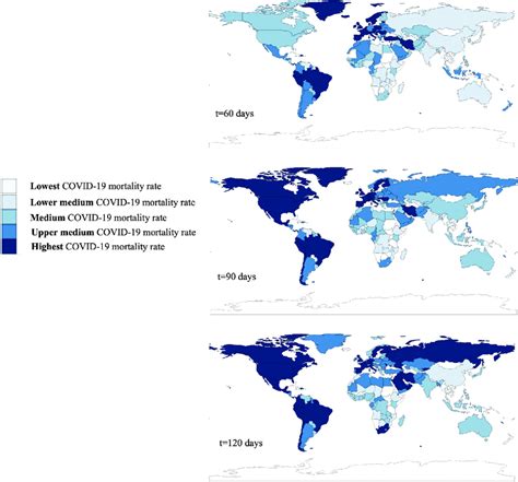 Average COVID 19 Attributed Mortality Per Country And Time T 60 90