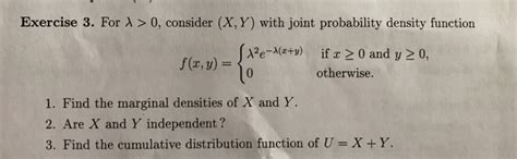 solved for lambda 0 consider x y with joint