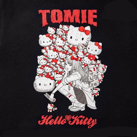 Junji Ito X Sanrio Characters Hoodie Gal Tomie X Hello Kitty
