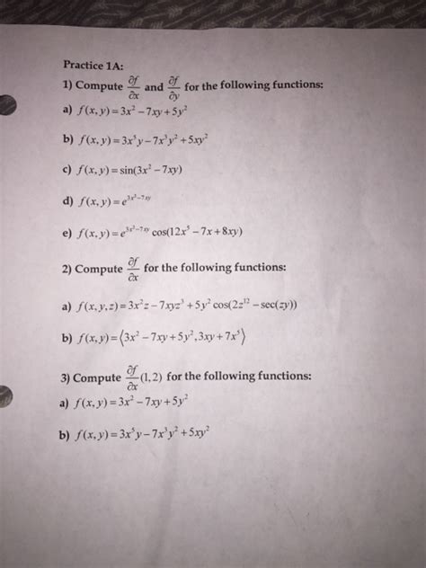 Solved Compute Partial Differential Fpartial Differential X