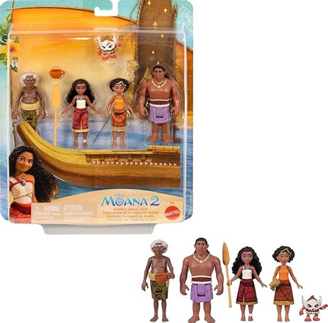 Mattel Disney Moana 2 Toys Moanas Canoe Crew Playset With