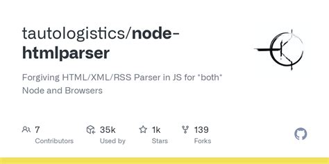 GitHub Tautologistics Node Htmlparser Forgiving HTML XML RSS Parser In JS For Both Node And