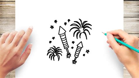 How To Draw Fireworks Step By Step Easy