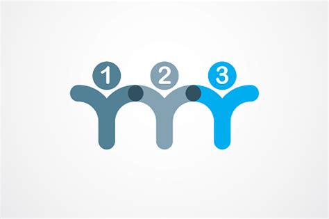 팀워크와 우정 컨셉은 사람들 승무원으로서 단순한 기하학적 요소로 만들어졌습니다 벡터 아이콘 또는 로고입니다 유니티 앤 콜라보레이션 아이디어 비즈니스 피플 블루 디자인의 드림