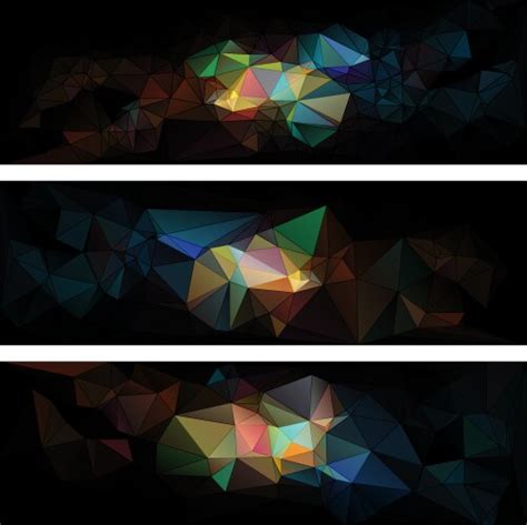 Multicolored Abstract Background Of Triangles Vector Image