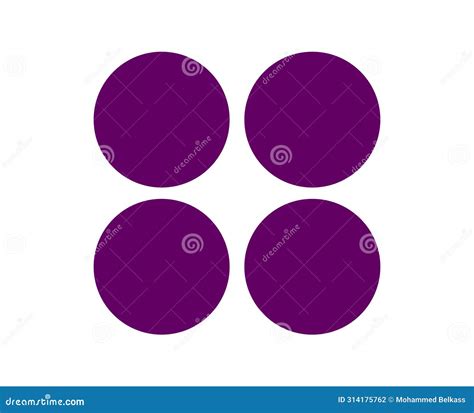 Circle Shape Collection Symbol Purple Element Vector Graphic Design Stock Vector Illustration