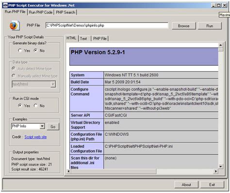 PHPScriptNet Portable Application To Run PHP Script From Windows