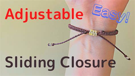 Macrame Bracelet How To Make A Sliding Closure 【step By Step】 Youtube