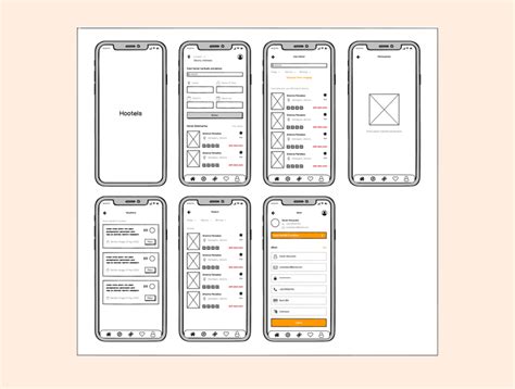 Hotel Booking App Wireframe By Uxwelist On Dribbble