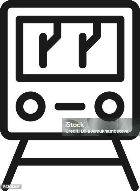 도로 교통 교통 표지판 벡터 기호는 광고 상점 상점 책에 적합합니다 편집 가능한 스트로크 기차 정면보기의 선 아이콘 0명에 대한 스톡 벡터 아트 및 기타 이미지 Istock