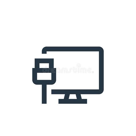 Ethernet Icon Vector From Hardware Collection Thin Line Ethernet Outline Icon Vector