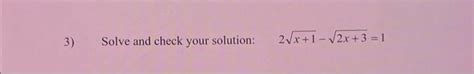Solved 3 Solve And Check Your Solution 2x1−2x31