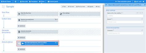 Start Microsoft Dynamics 365 Ce Workflow Block