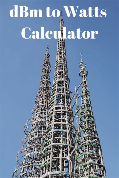Dbm To Watts Calculator 100 Free Easy Rapid Calcs