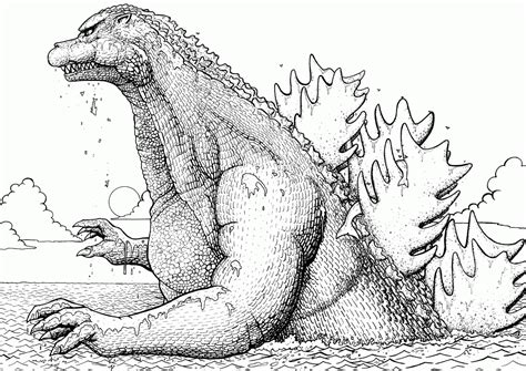 最好画的哥斯拉 红莲哥斯拉简笔画 最哥斯拉的画 大山谷图库