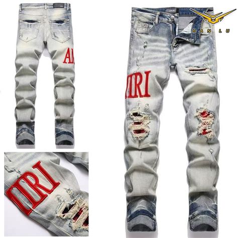 Hanlu กางเกงขาตรงผู้ชายย้อนยุค ทัตเตอร์ กางเกงยีนส์กางเกงยีนส์ทรงสกินนี่ Shopee Thailand