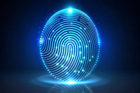 3d Fingerprint Cyber Secure Icon Digital Security Authentication Concept 3d Finger Print Scan