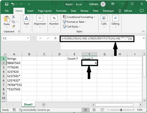 How To Countif Wildcards Asterisks Or Question Marks In Excel