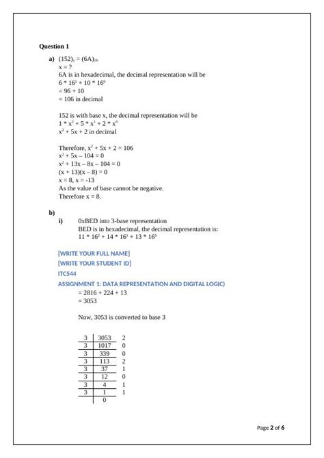Data Representation And Digital Logic Conversion And Circuit Analysis