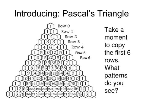 PPT Pascals Triangle And The Binomial Theorem PowerPoint Presentation ID