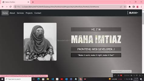 Maha Imtiaz On Linkedin Itbootcamp Portfoliowebsite Webdevelopment Html Css Code Project