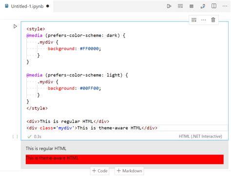 Notebook Output Elements Should Be Able To Honor `prefers Color Scheme` · Issue 117804