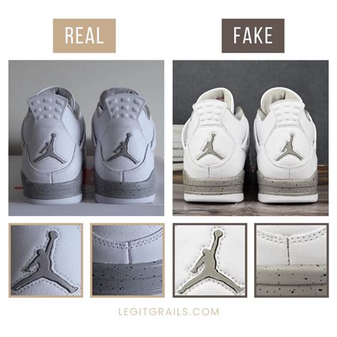 How To Spot Fake Jordan 4 Retro White Oreo Sneakers Legitgrails