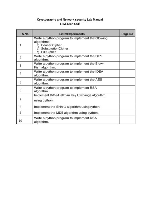 M Tech Cns Lab Ar22 2 Pdf Encryption Key Cryptography