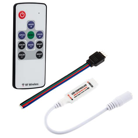 Mini RGB Controller With RF Remote Dynamic Color Changing Modes Amps Channel Mini RGB
