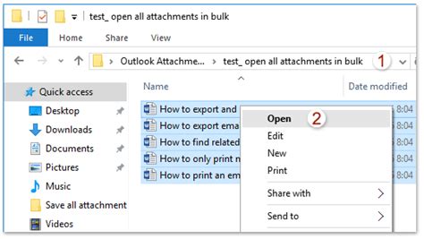 How To Open All Attachments In Bulk In Outlook