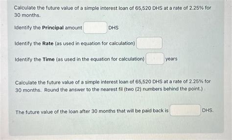 Solved Calculate The Future Value Of A Simple Interest Loan