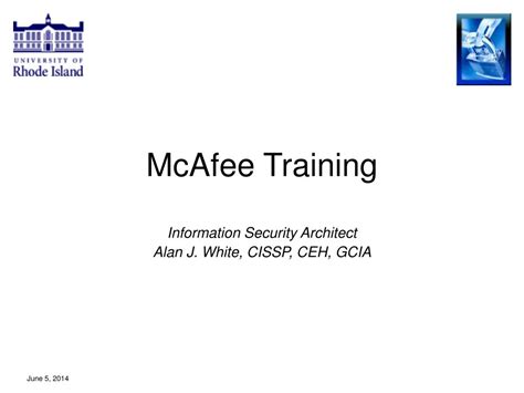 PPT McAfee Training PowerPoint Presentation Free Download ID