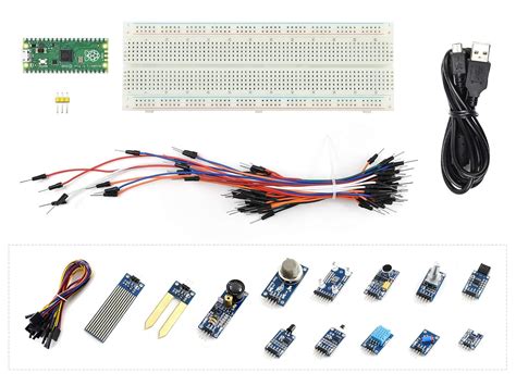 Waveshare Raspberry Pi Pico Sensor Kit Equipped With A Variety Of