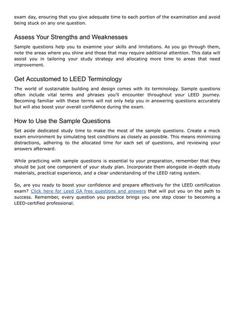Ppt Leed Certification Exam Practice Sample Questions For A Confident Test Day Powerpoint