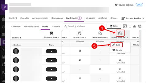 Gradebook Minimum Maximum Column Ultra Elearning University Of